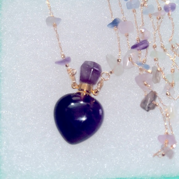 Hand Crafted | Jewelry | Natural Amethyst Perfume Bottle And Amethyst ...